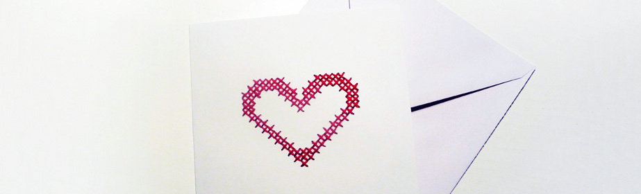 Zelf geborduurde kaarten maken - Nooni Design